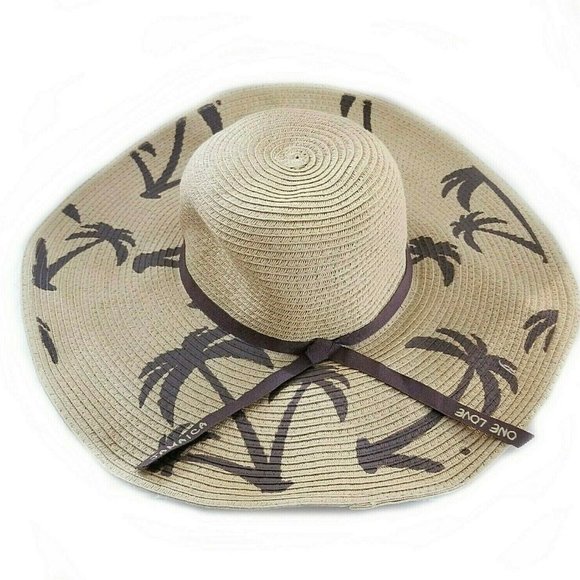 Robin Ruth | Accessories | Robin Ruth Palm Tree Straw Hat Women One ...